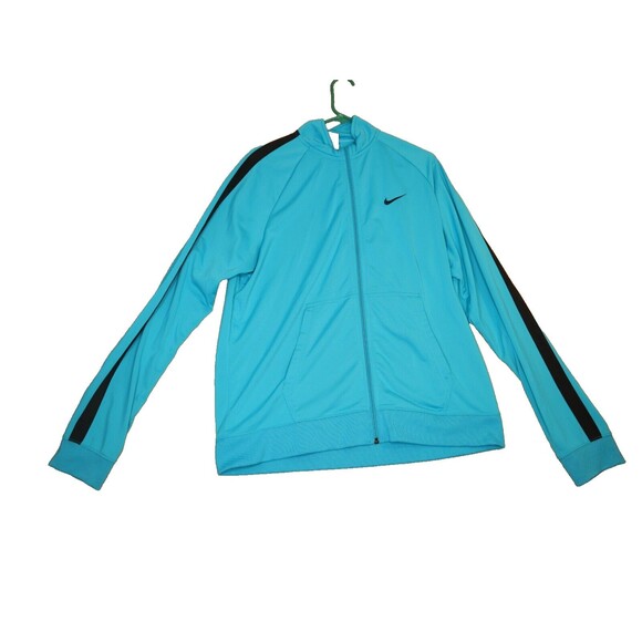 Nike | Jackets & Coats | Nike Womens Cyan Blue Zip Up Jacket Xl Warm Up ...